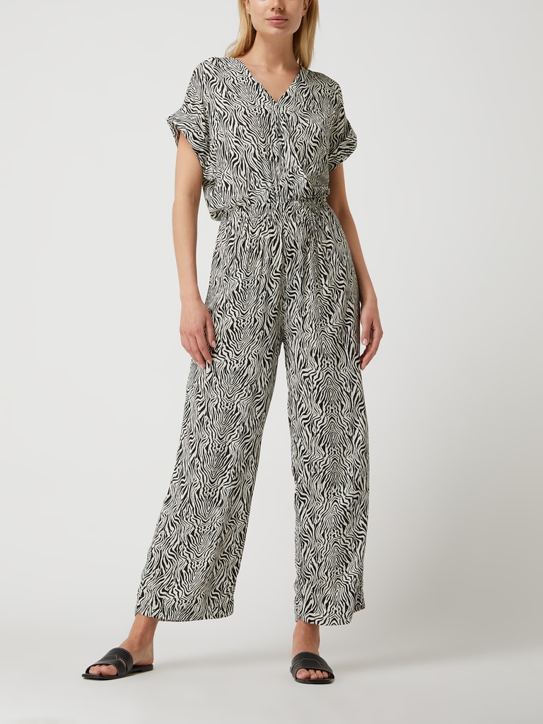 ICHI Jumpsuit met all-over motief, model 'Marrakech' in ecru online ...