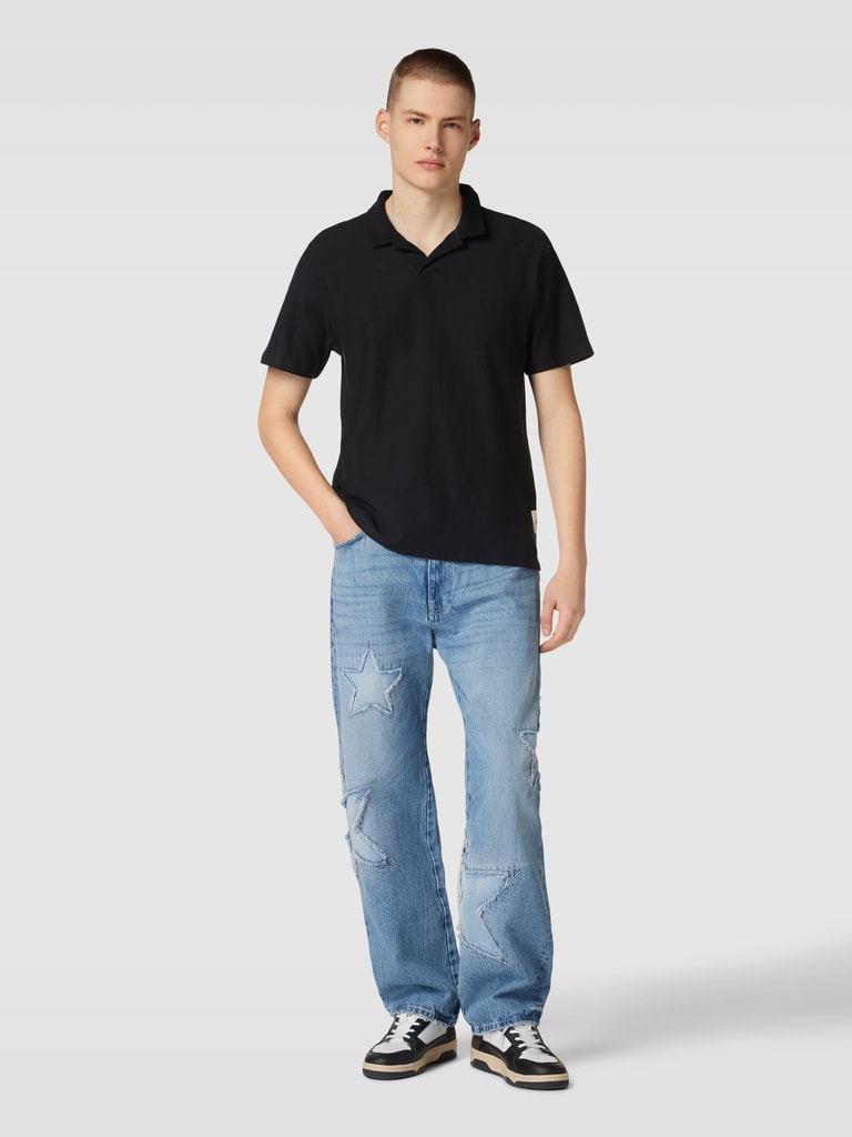 Kup online Tom Tailor Denim Koszulka polo z naszywką z logo (czarny)