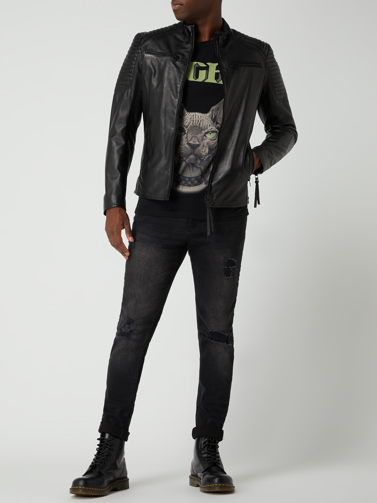 Tigha Lederjacke im Biker-Look Modell 'Talon' (schwarz) online kaufen