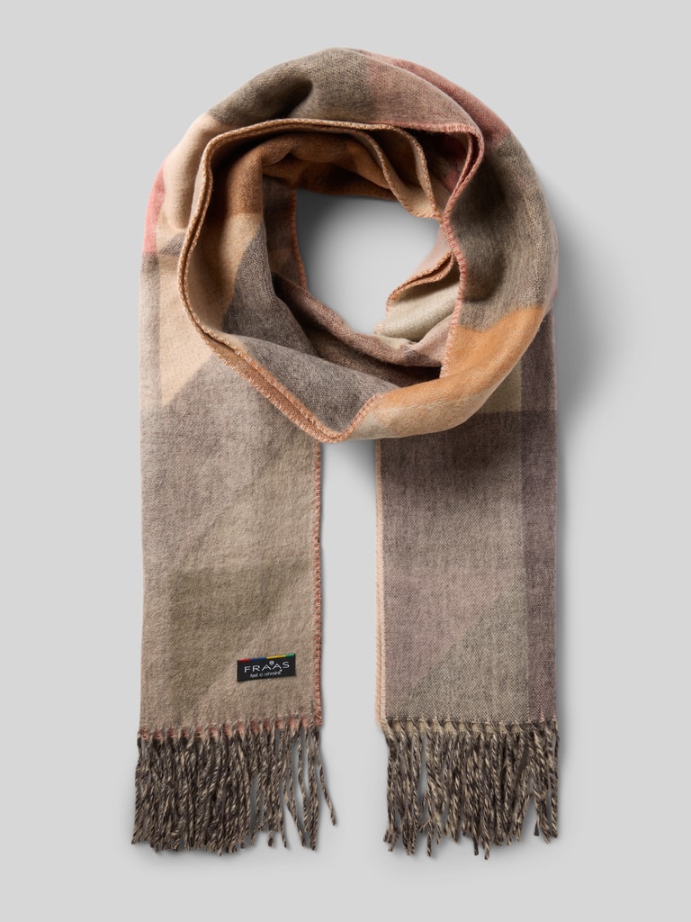 Fraas Schal mit Logo-Patch Modell 'Cashmink' (beige) online kaufen