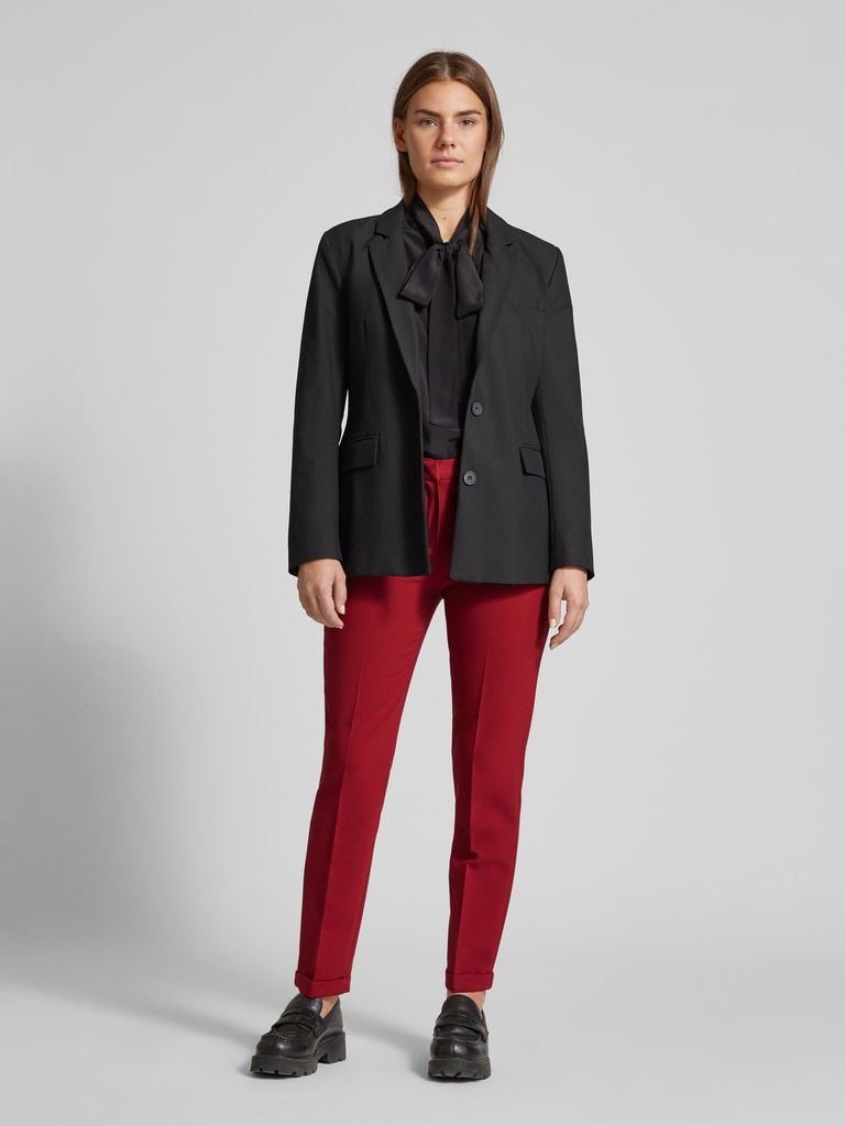 More & More Slim Fit Stoffhose mit Bügelfalten Modell 'Hedi' (kirsche ...