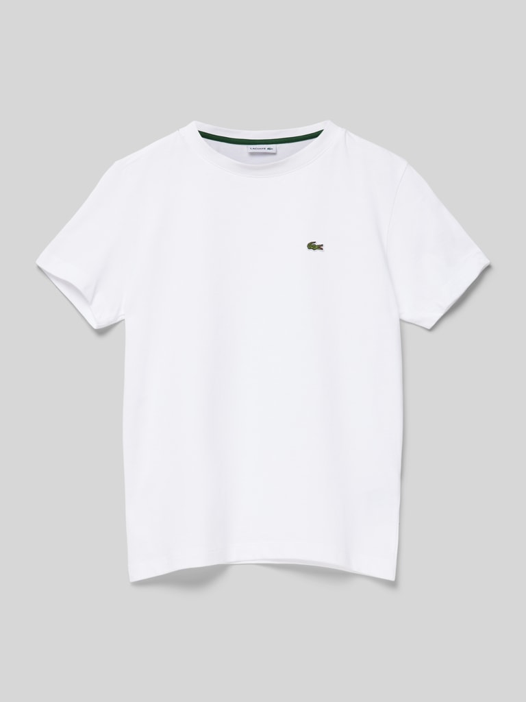 Lacoste T-Shirt mit Label-Detail (weiss) online kaufen