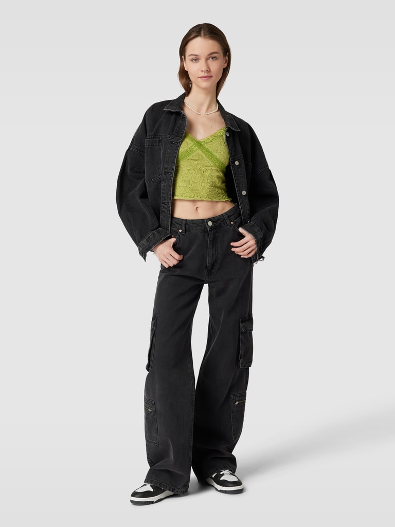 Kup online BDG Urban Outfitters Top krótki model ‘Seamless Cross Lace ...