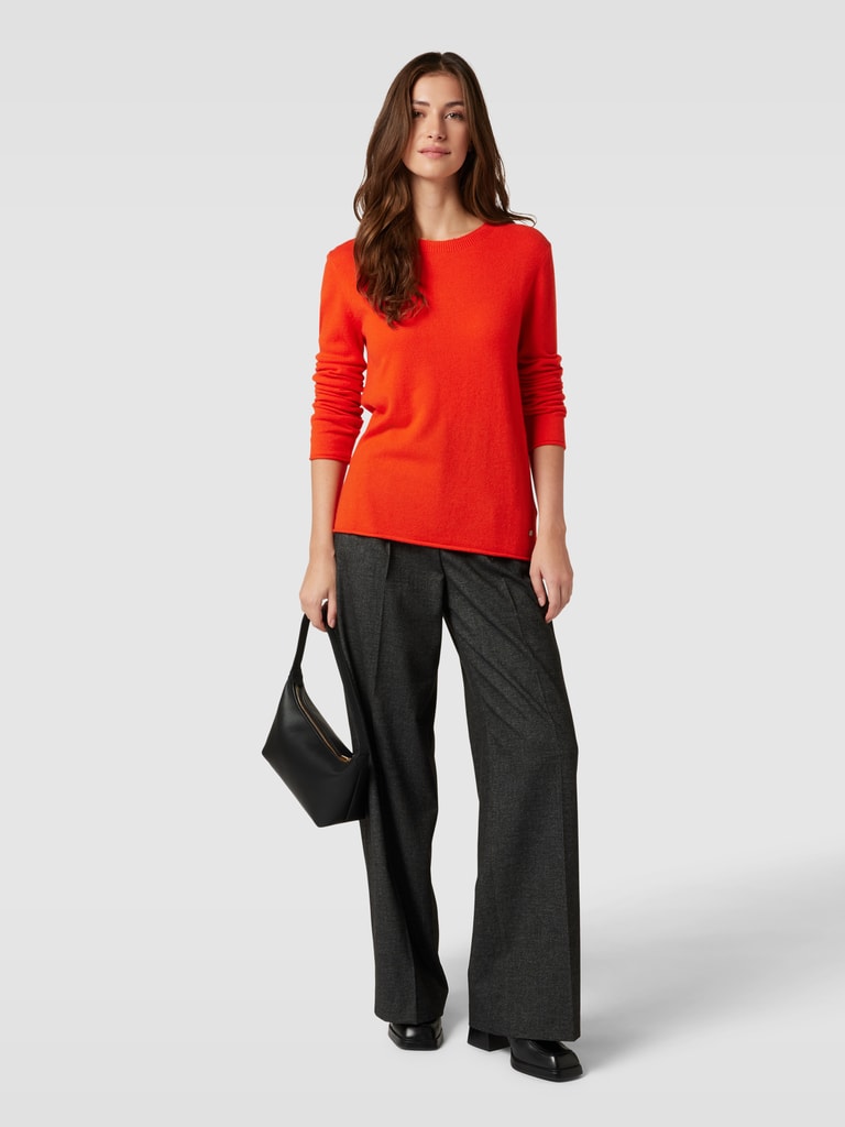 Fynch-Hatton Strickpullover aus Kaschmir mit Label-Detail (dunkelorange ...