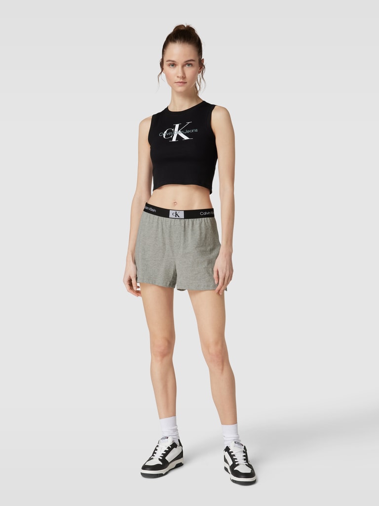 Calvin Klein Underwear Shorts mit Label-Details (hellgrau melange ...