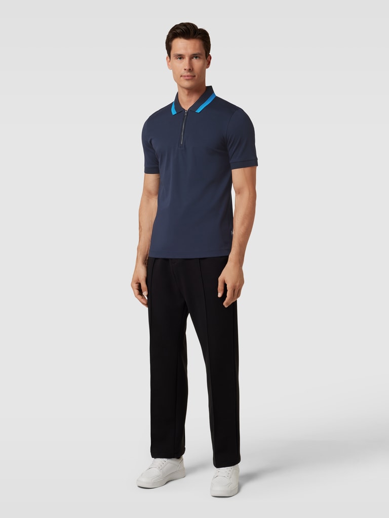 Kup online BOSS Koszulka polo o kroju slim fit z krótkim zamkiem ... Kup online BOSS Koszulka polo o kroju slim fit z krótkim zamkiem ...