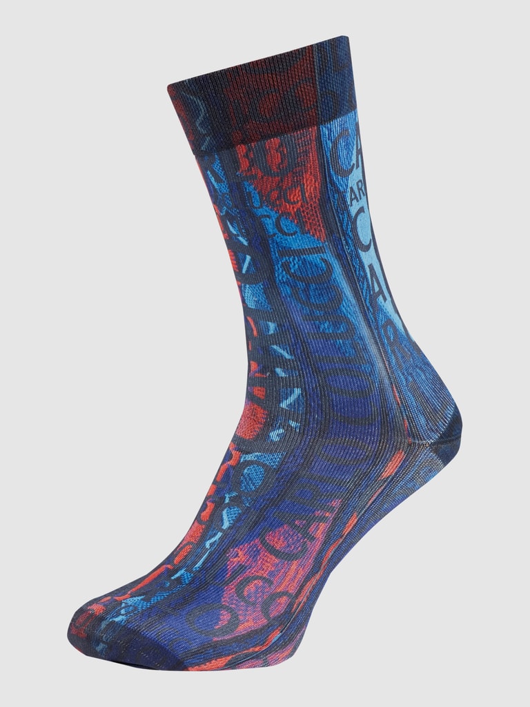 CARLO COLUCCI Socken mit Allover-Muster (blau) online kaufen