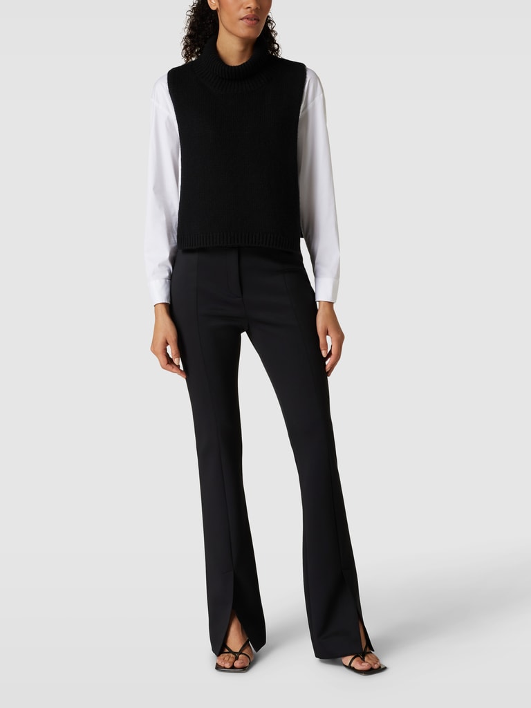 HUGO Stoffen broek met deelnaden, model 'Haylana' in zwart online kopen ...