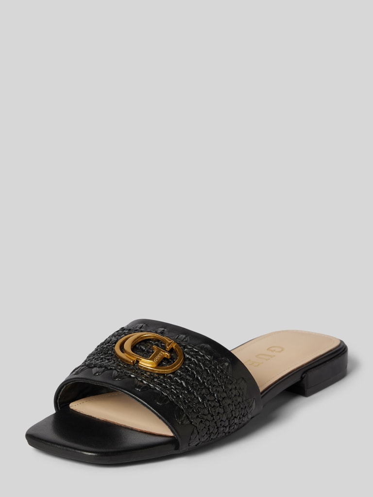 Guess Slippers met labeldetail, model 'TAMARRA' in zwart online kopen | P&C