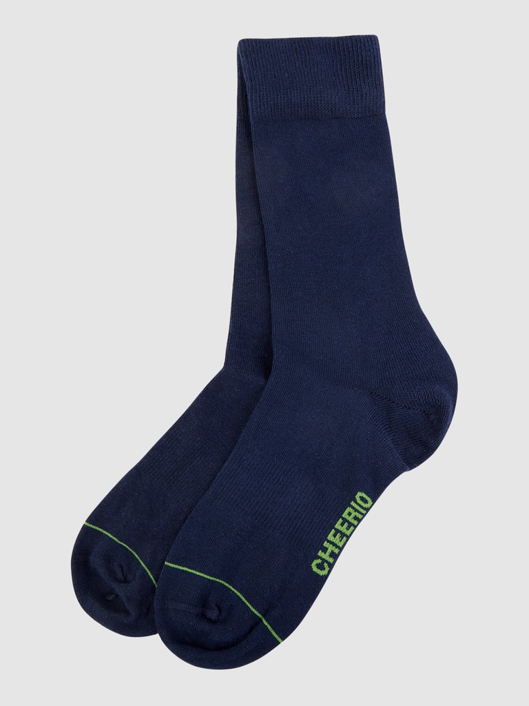 Cheerio Sokken met labeldetail, model 'BEST FRIEND' in donkerblauw ...