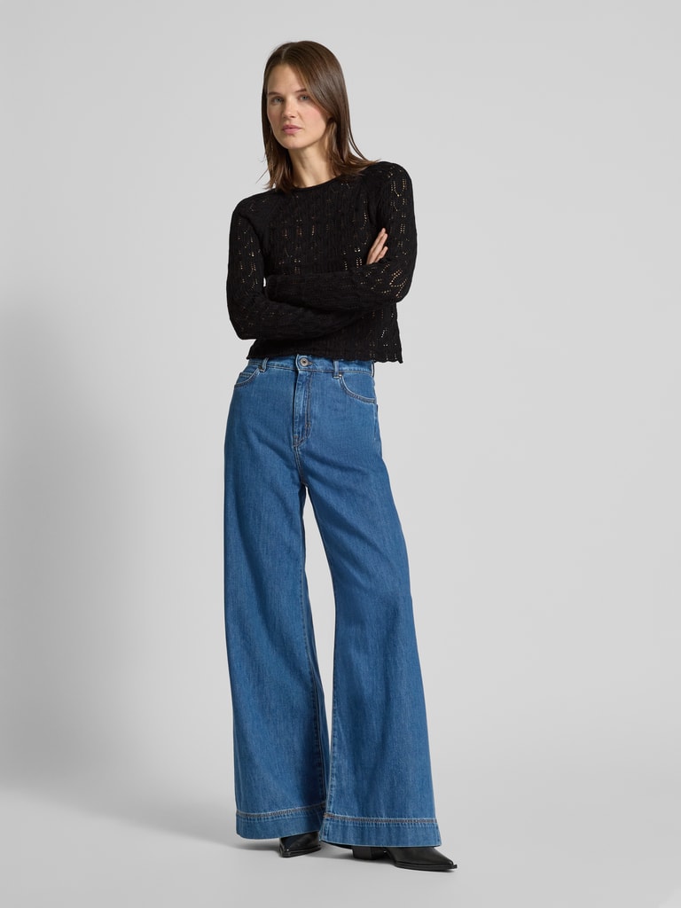 VERO MODA Regular Fit Strickpullover aus Ajour-Strick Modell 'NEW ...