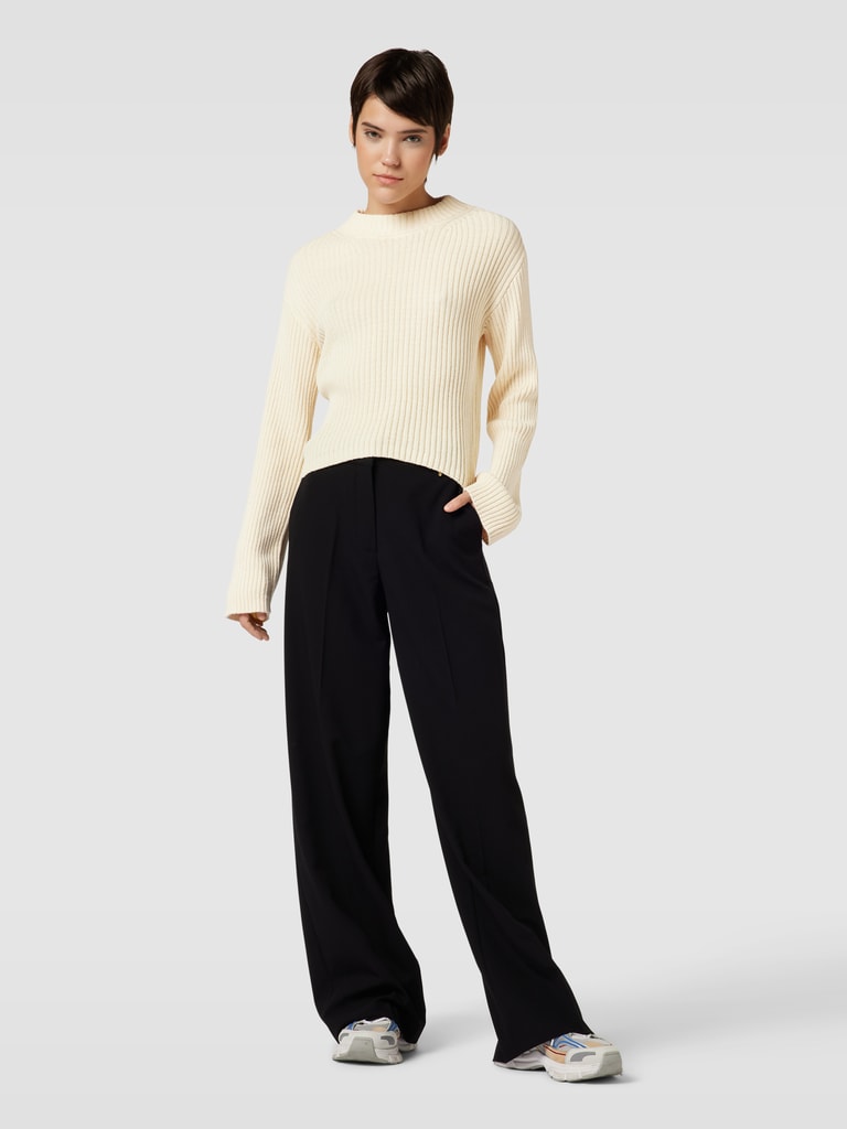 Vero Moda Strickpullover in Ripp-Optik Modell 'HILDE' (beige) online kaufen
