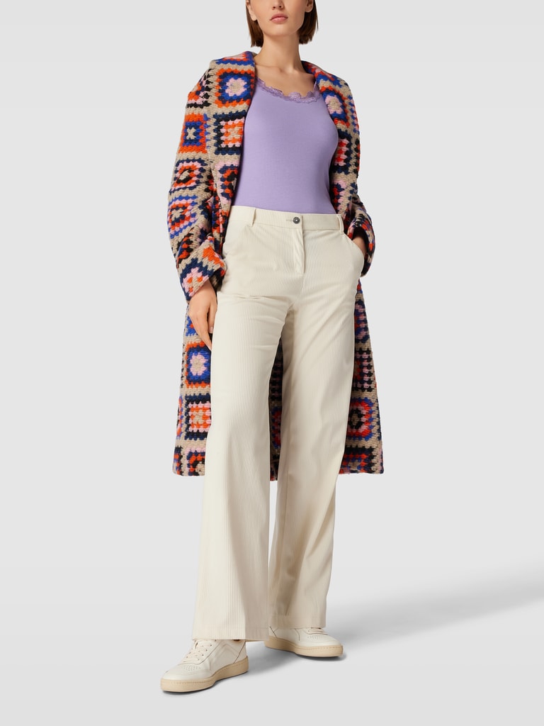 Fransa Top in Feinripp-Optik Modell 'seas' (flieder) online kaufen