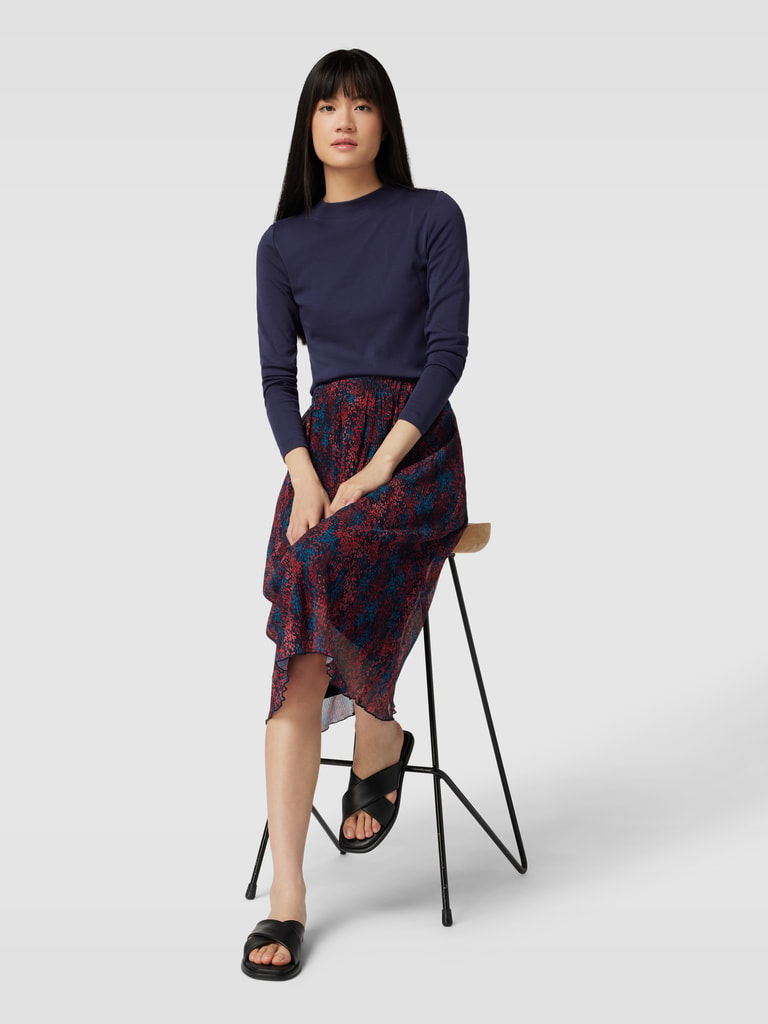 Montego Longsleeve mit geripptem Rundhalsausschnitt (dunkelblau) online ...