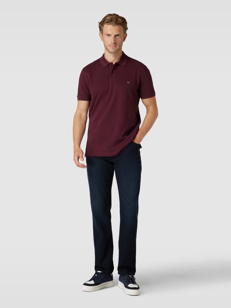 Christian Berg Men Poloshirt mit Logo-Stitching (bordeaux) online kaufen