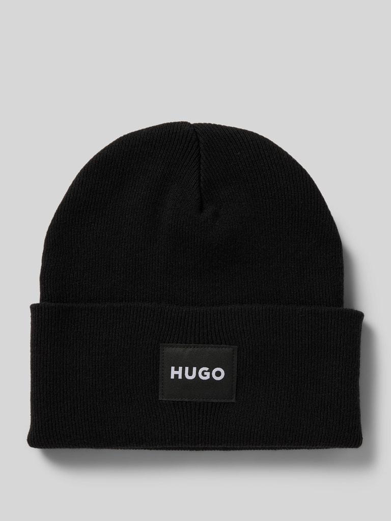 HUGO Mütze mit Label-Patch Modell 'Xevon' (black) online kaufen