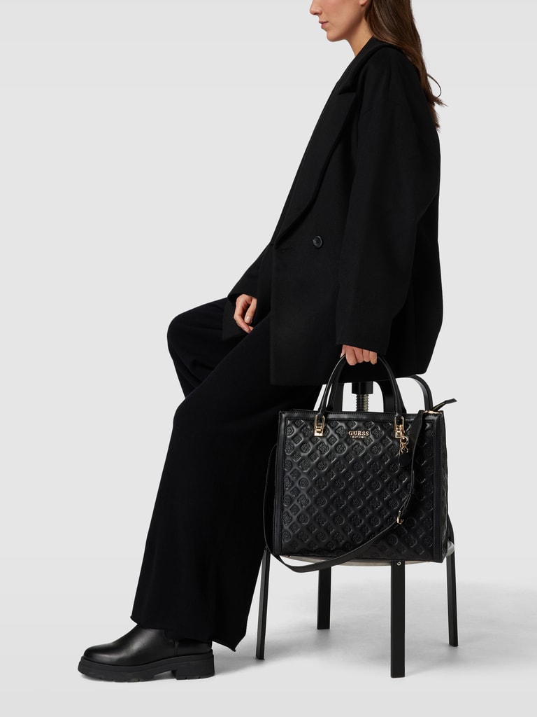 GUESS Tote bag in leerlook, model 'ABEY' in zwart online kopen | P&C