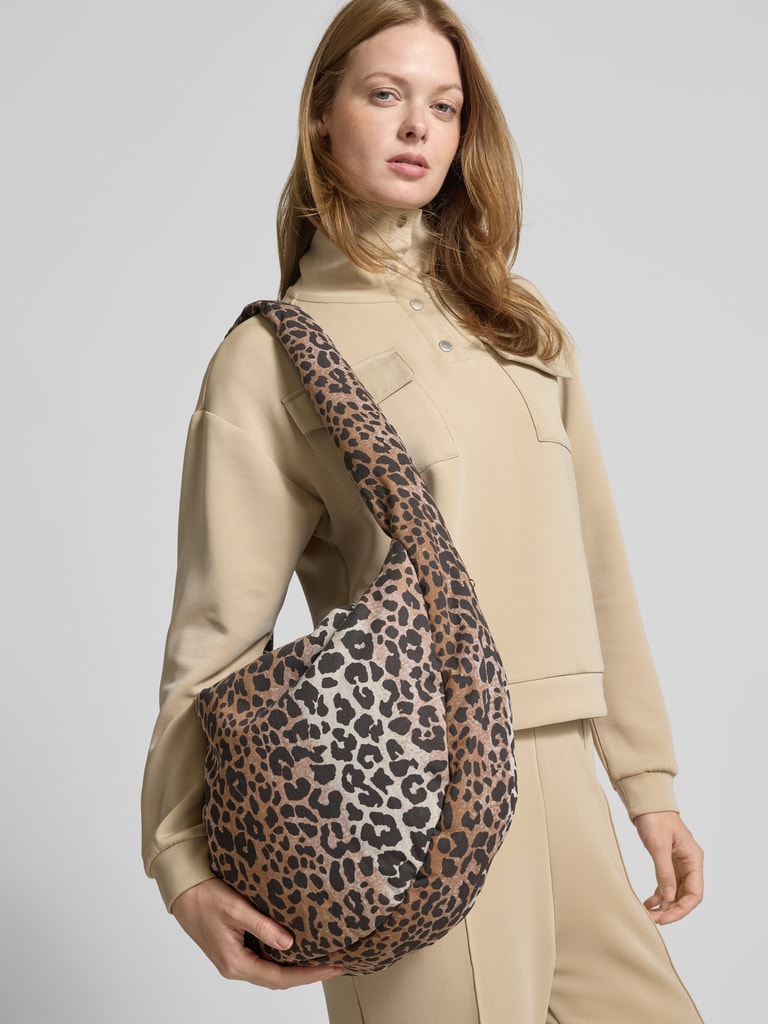 STUDIO NOOS Handtas met labelstitching, model 'Hazel' in hazelnoot online kopen | P&C