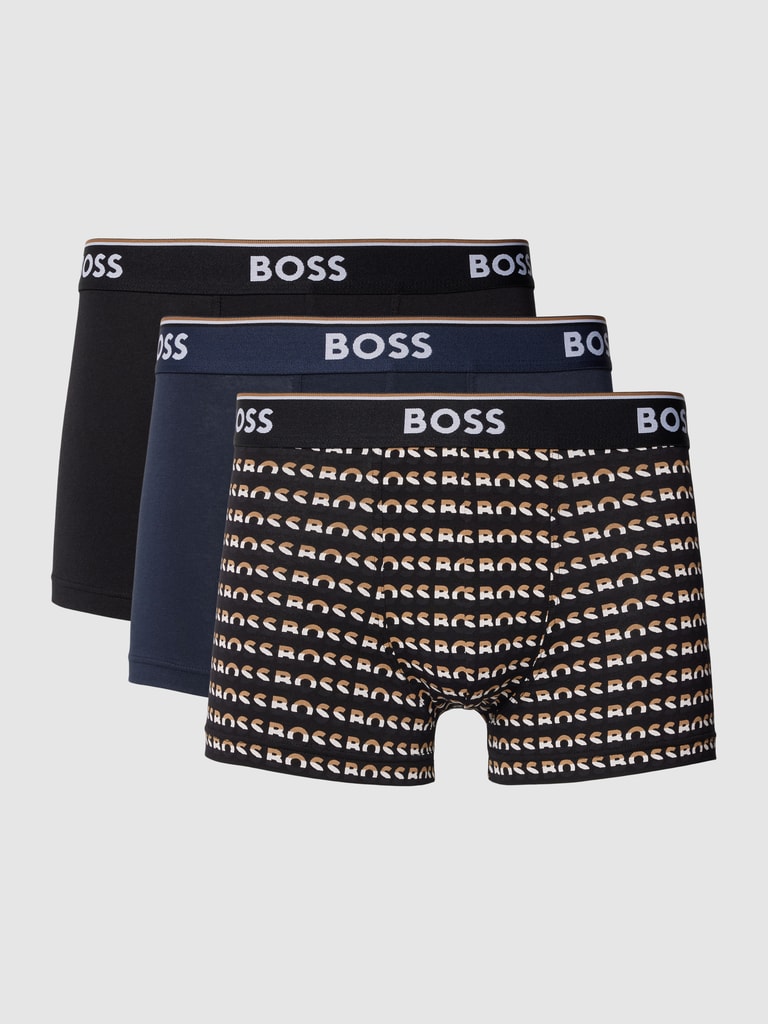 BOSS Trunks mit Logo-Muster im 3er-Pack (black) online kaufen