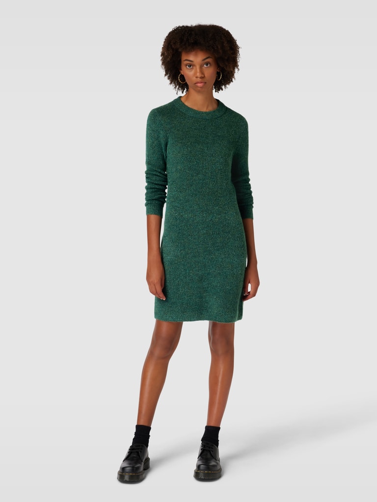Pieces Knielanges Strickkleid mit Rundhalsausschnitt Modell 'ELLEN ...