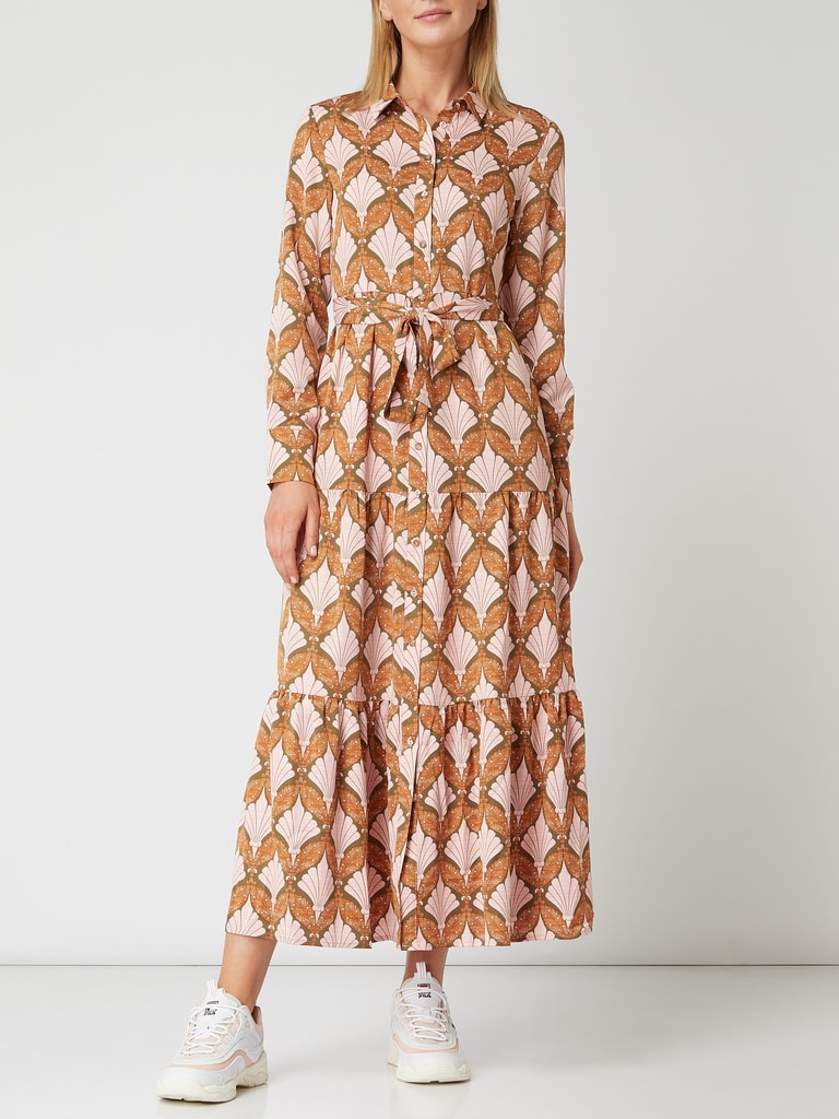YAS Blousejurk met ornamentmotief in oudroze online kopen | P&C