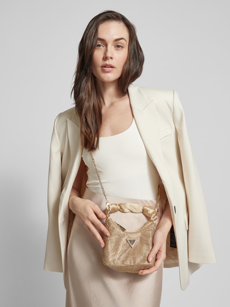 Guess Hobo Bag mit Ziersteinbesatz Modell 'LUA' (gold) online kaufen