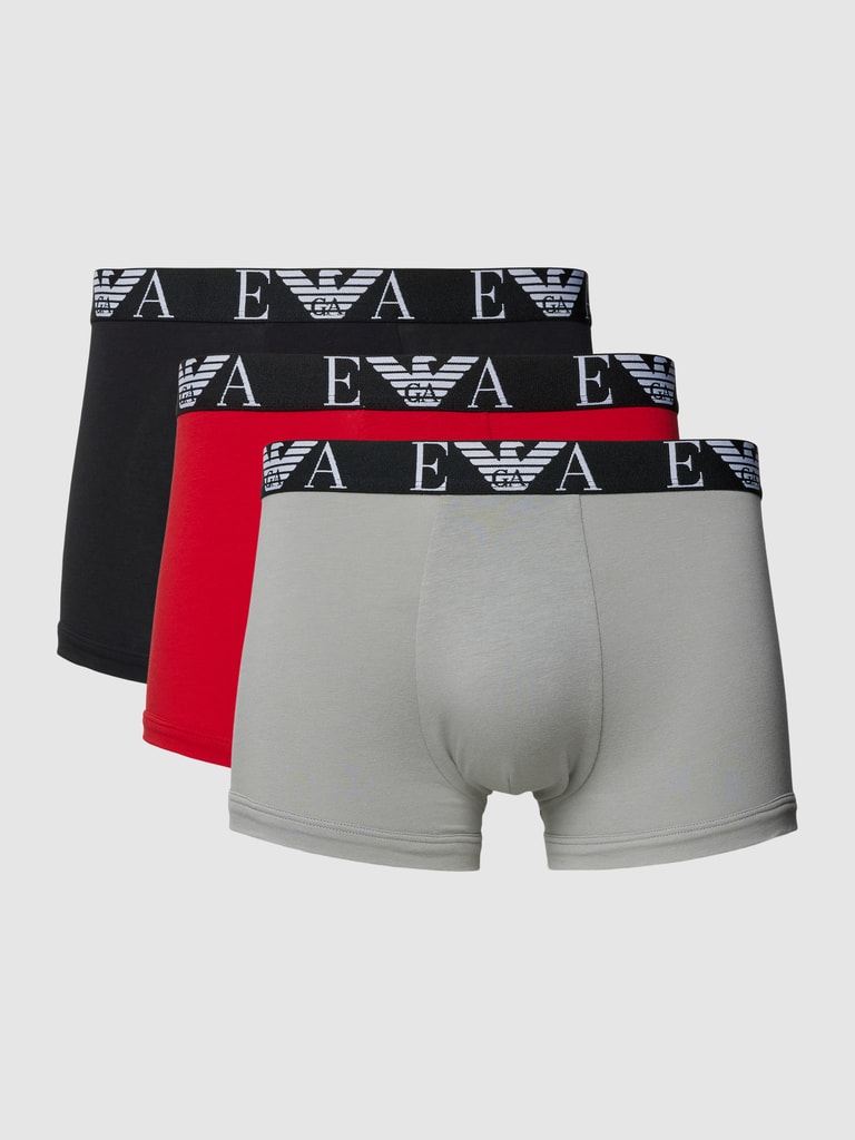 Emporio Armani Trunks im unifarbenen Design im 3er-Pack (rot) online kaufen