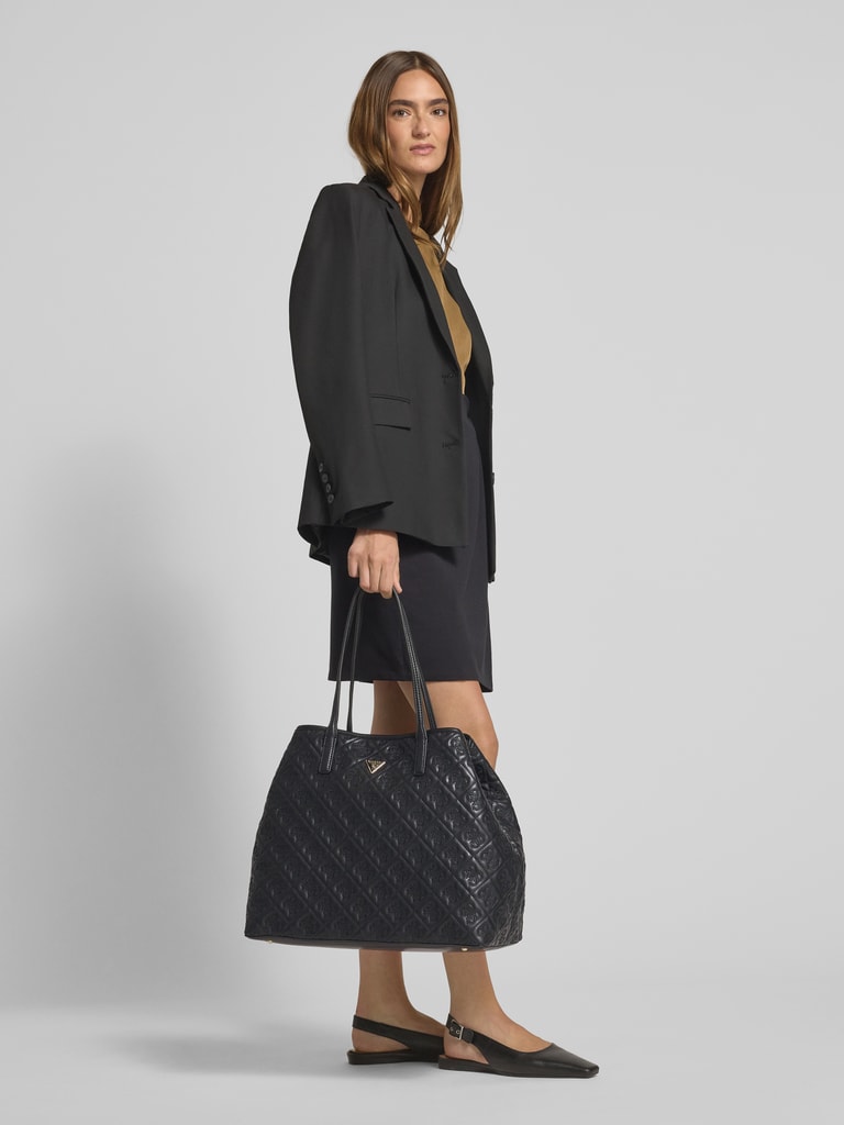 Guess Tote Bag in Leder-Optik Modell 'Adelasia' (black) online kaufen