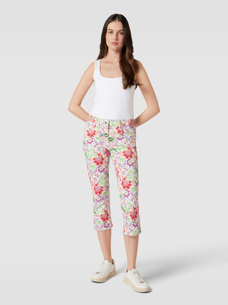 Zerres Hose mit Allover-Muster Modell 'CARLA' (weiss) online kaufen