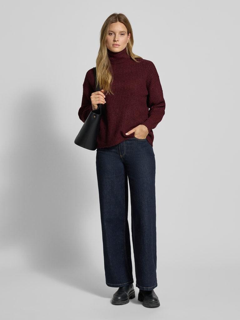 b.young Strickpullover mit Rollkragen Modell 'Onema' (dunkelrot) online ...
