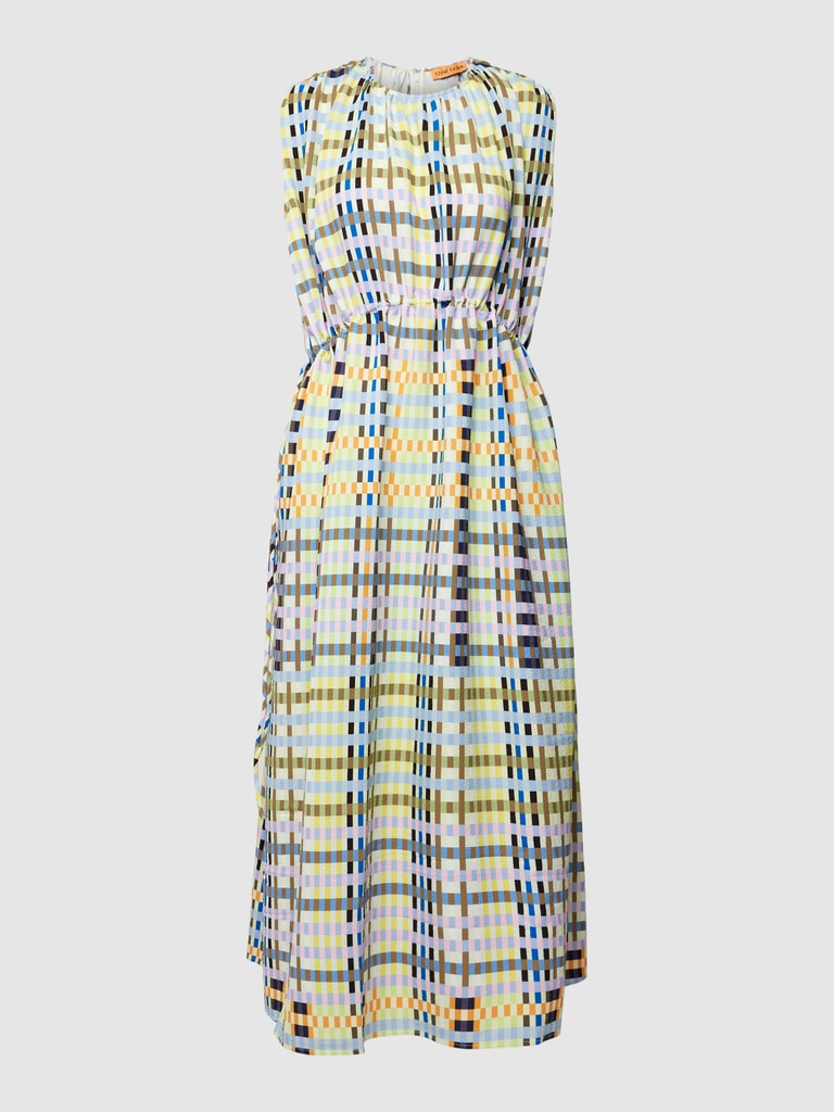 Kup online Stine Goya Sukienka midi z okrągłym dekoltem model ‘Rowena ...