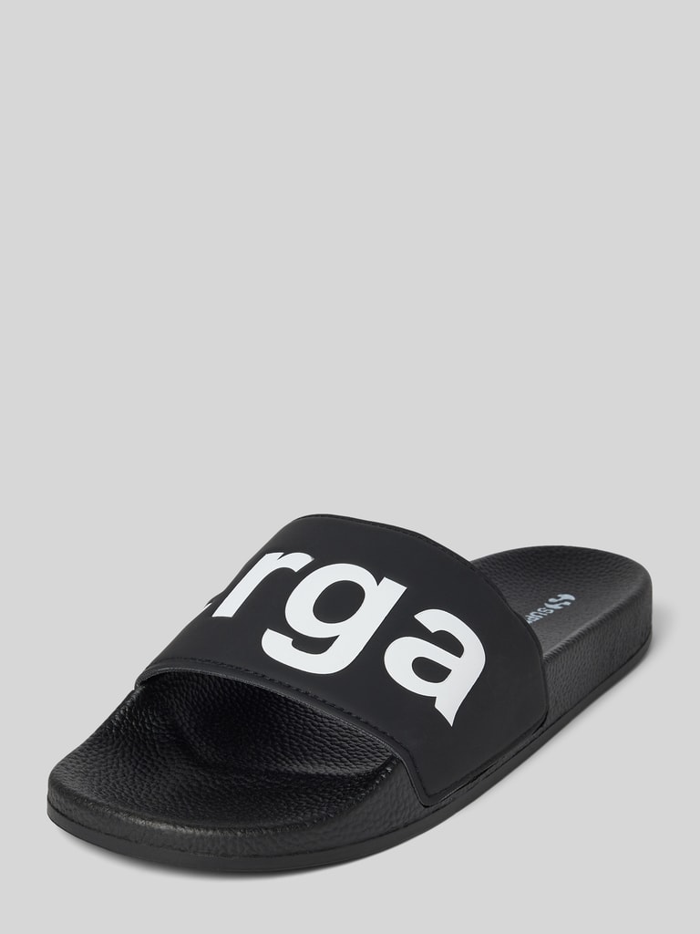Superga Slippers met logoprint in zwart online kopen | P&C