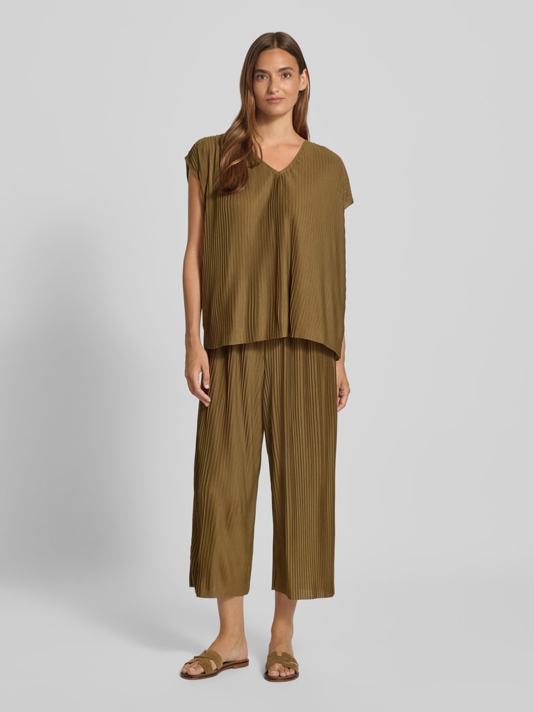 Soyaconcept Regular fit blouseshirt met V-hals, model 'KIRIT' in kaki ...