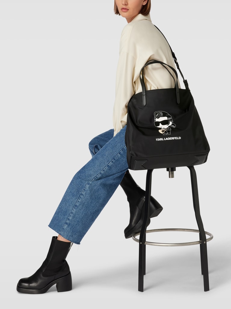 Karl Lagerfeld Tote Bag mit Motiv-Print Modell 'k/superstars' (black ...