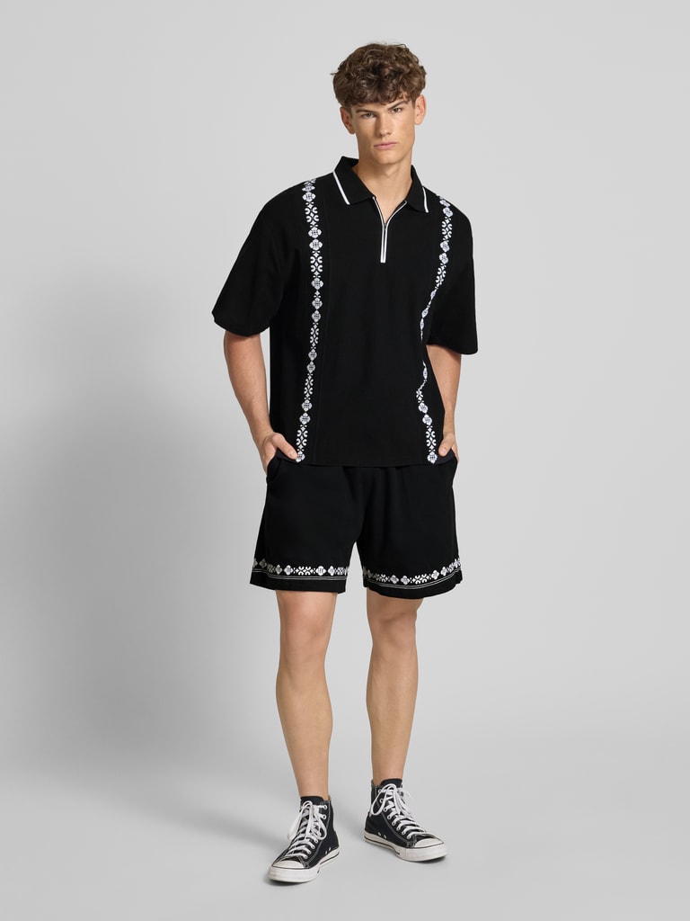 Review X MATW Poloshirt mit kurzem Reißverschluss (black) online kaufen