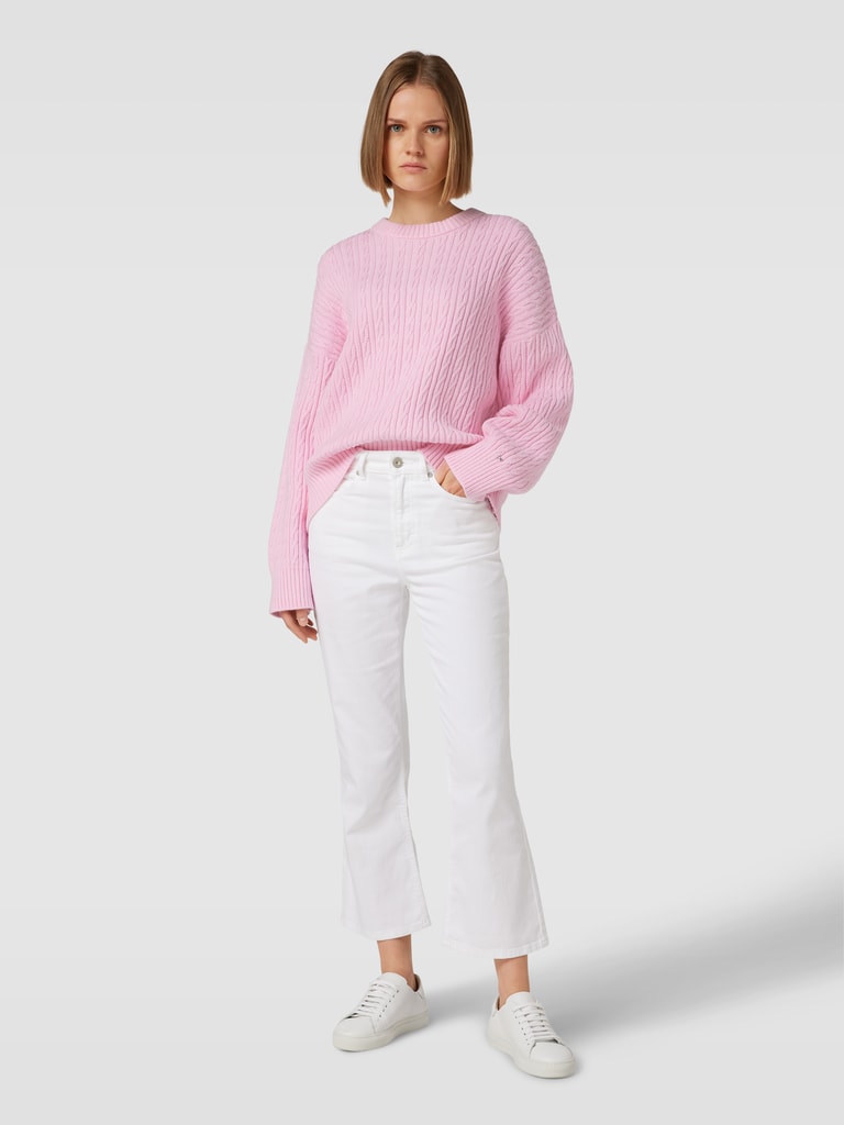 Tommy Hilfiger Strickpullover mit Zopfmuster (rosa) online kaufen