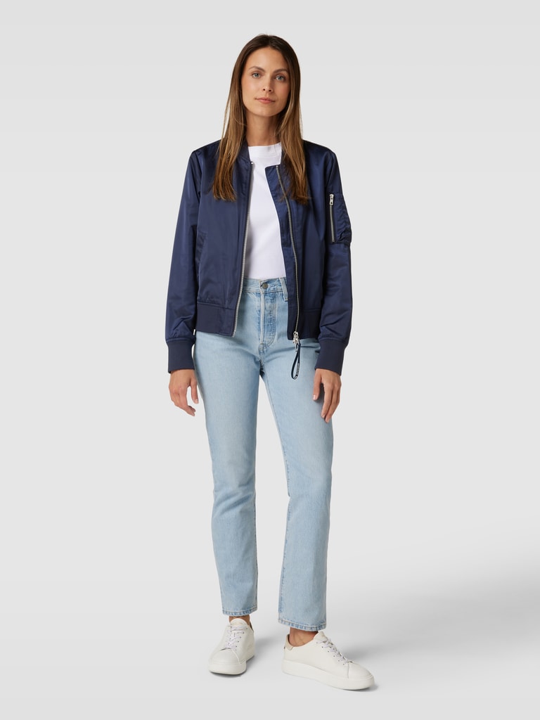 IQ Studio Bomberjack met tweewegsritssluiting, model 'DONNA' in donkerblauw online kopen | P&C