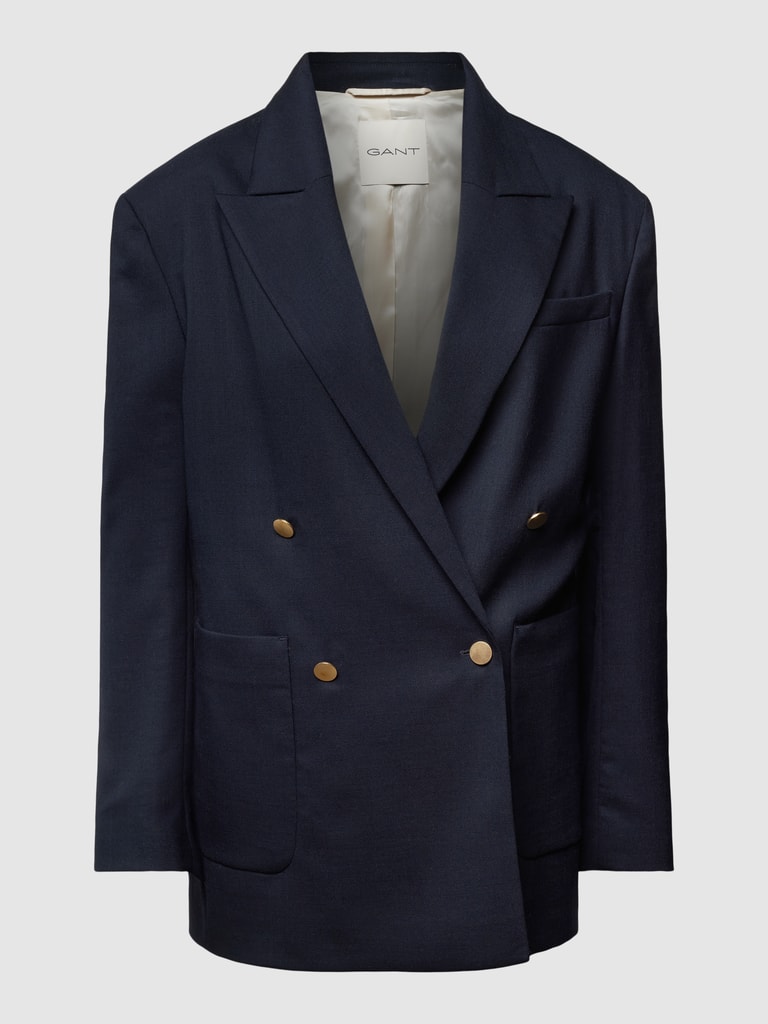 Gant Blazer aus Woll-Mix mit Reverskragen (marine) online kaufen