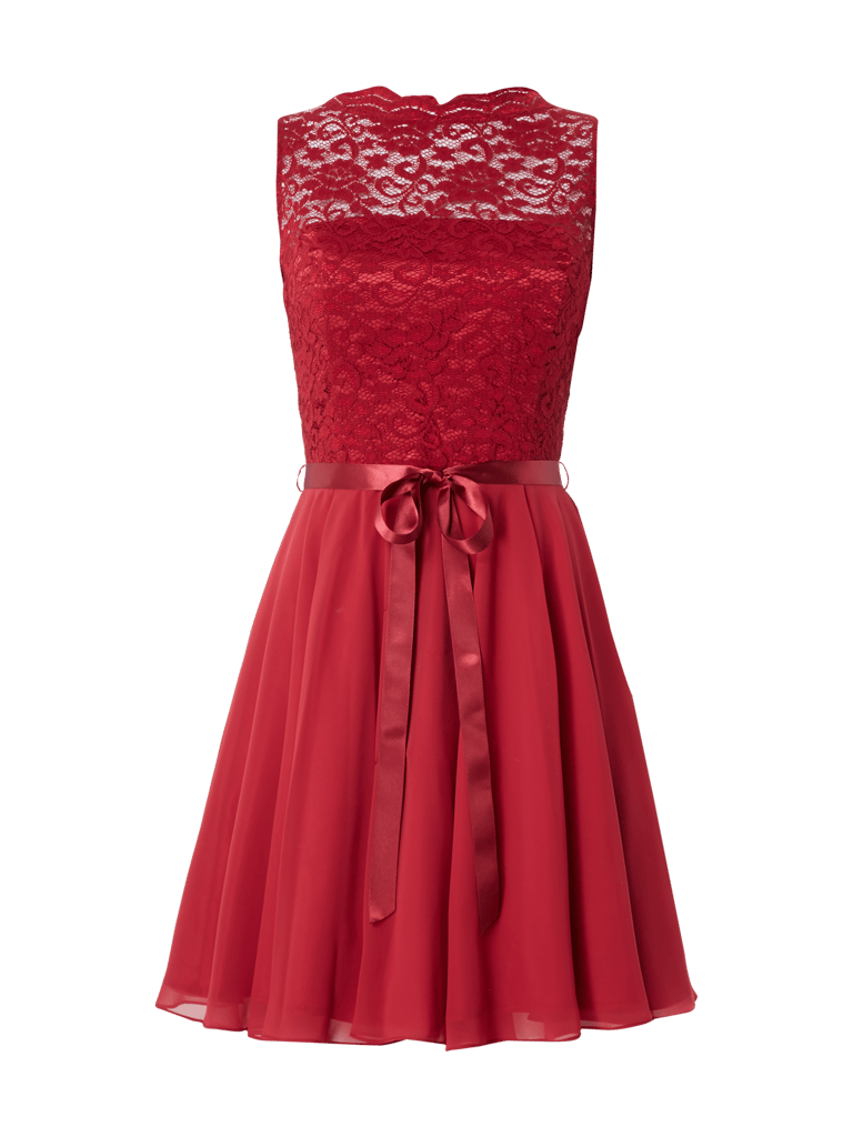 Swing Cocktailkleid mit Oberteil aus Spitze (rot) online kaufen