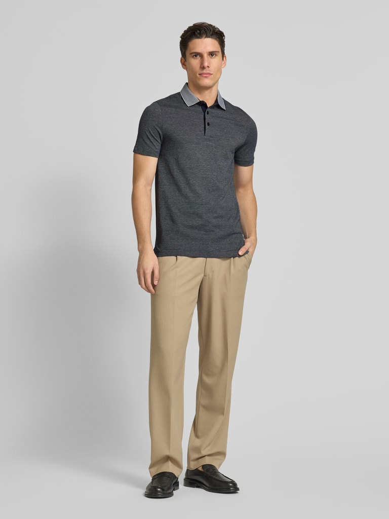 BOSS Slim Fit Poloshirt mit Label-Detail Modell 'Pitton' (marine ...