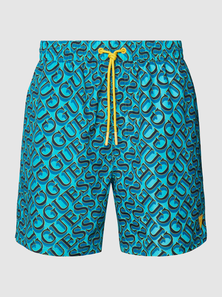 Guess Badehose mit Logo-Muster (dunkelblau) online kaufen