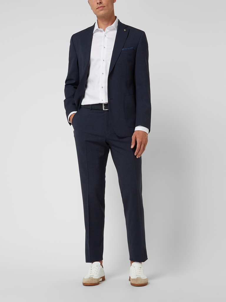 Carl Gross Anzughose aus Schurwolle Modell 'Sven' (marine) online kaufen
