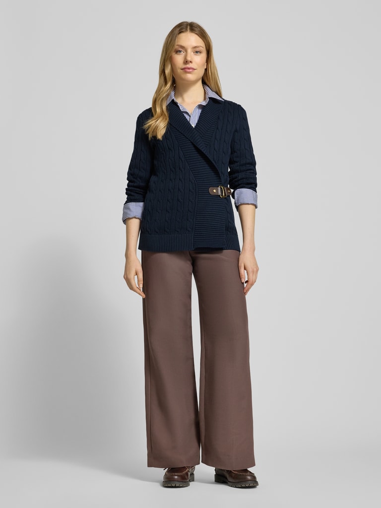 Lauren Ralph Lauren Strickjacke mit Zopfmuster Modell 'DONATO' (marine ...