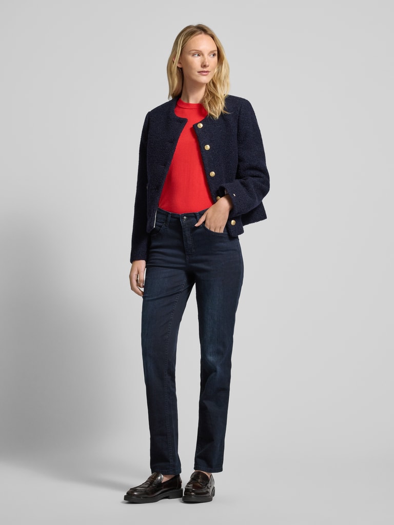 MAC Slim Fit Jeans mit Label-Patch Modell 'Melanie' (dunkelblau) online ...