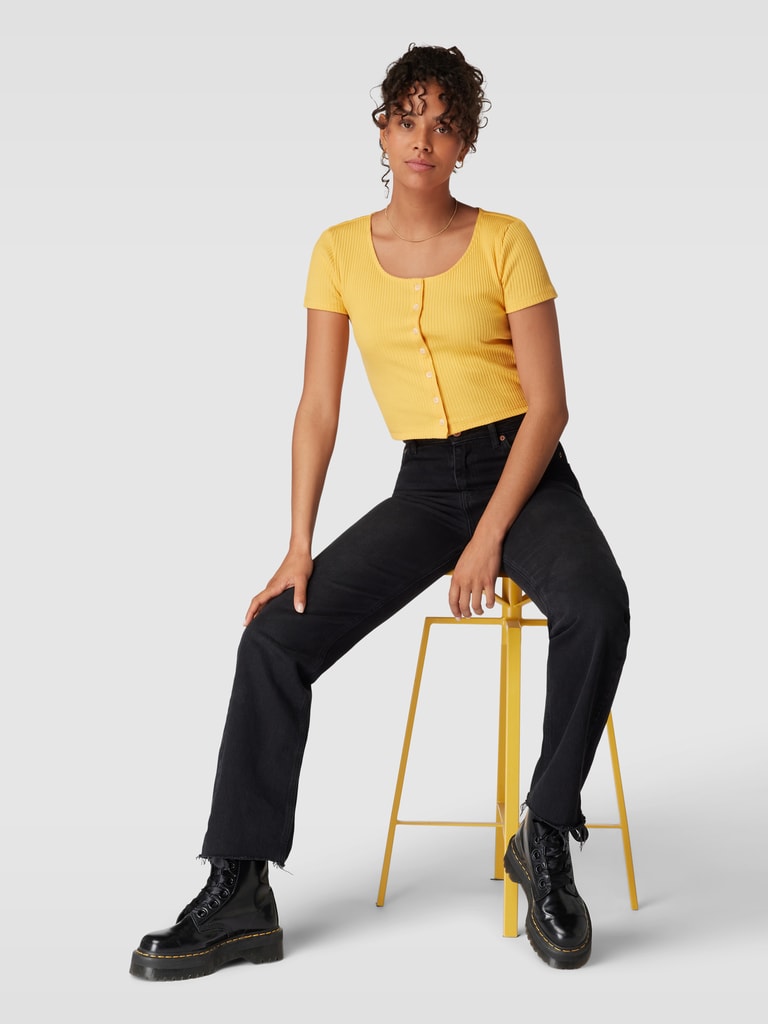 Levi's® T-Shirt in Ripp-Optik Modell 'RACH' (gelb) online kaufen