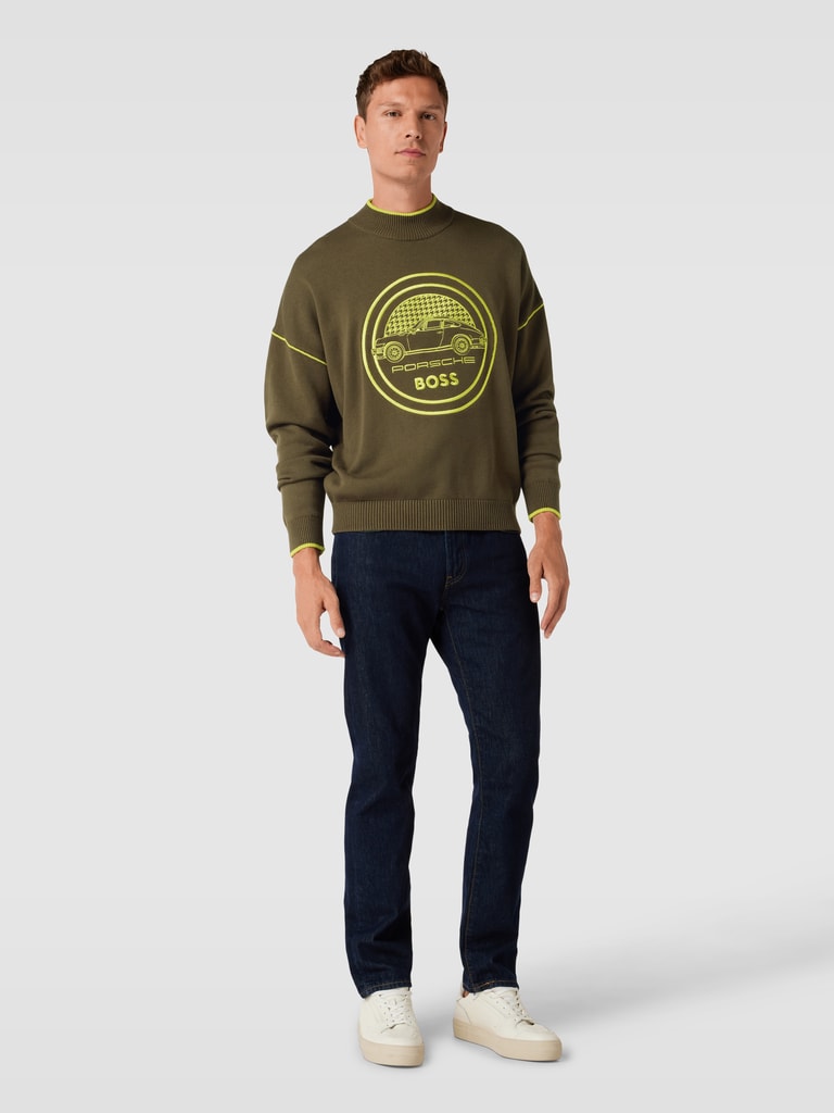 BOSS Strickpullover mit Label-Stitching - Porsche X Boss Collection ...