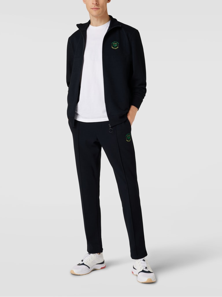 MCNEAL Sweatjack met structuurmotief, model 'CAIDEN' in donkerblauw ...