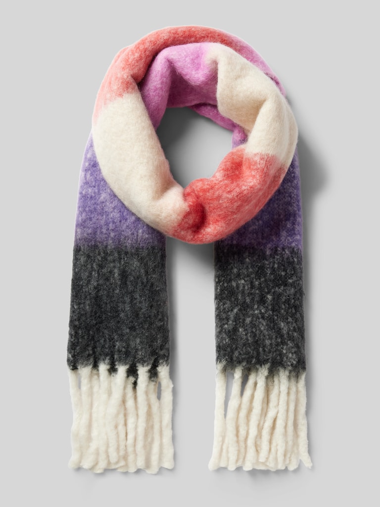 ICHI Schal mit Fransen Modell 'AVIBE' (lila) online kaufen