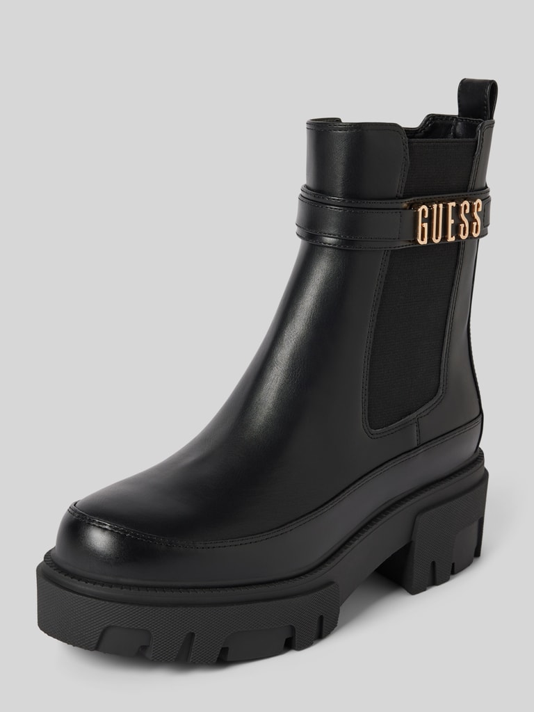 Kup online Guess Buty chelsea z aplikacją z logo model ‘YELMA’ (czarny)