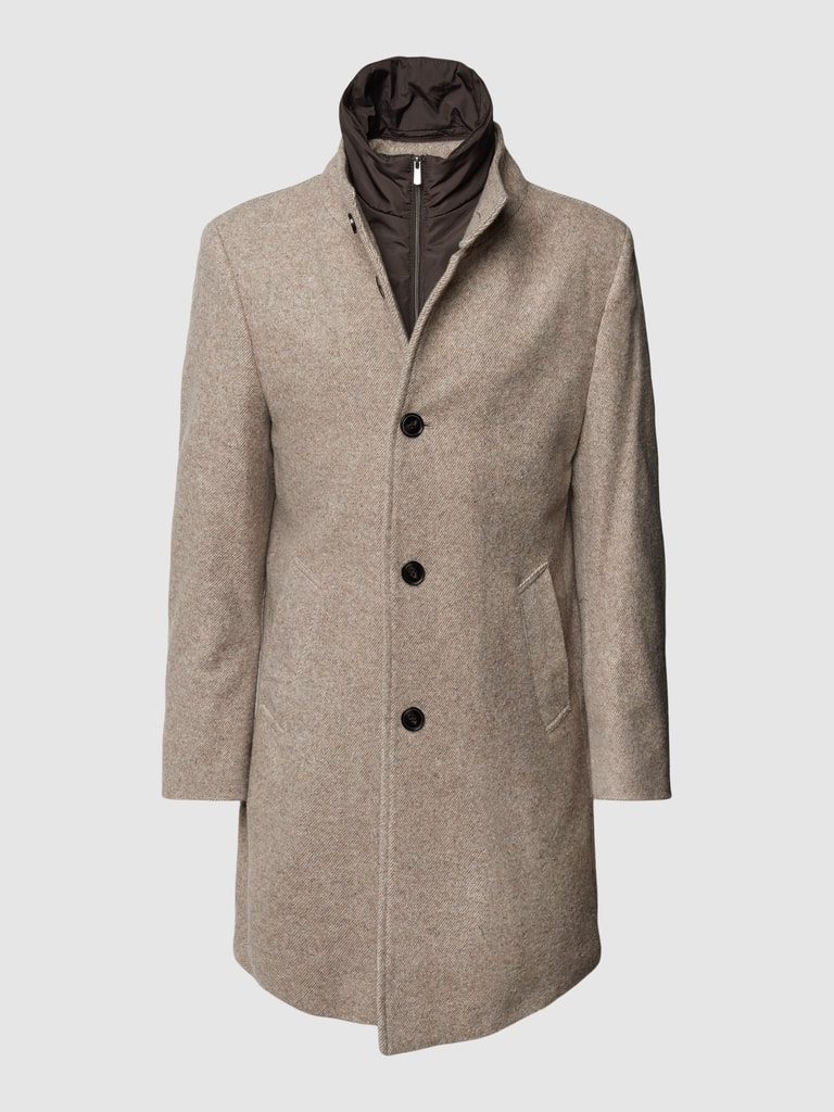 Pierre Cardin Mantel mit Stehkragen-Einsatz Modell 'Christopher' (beige ...